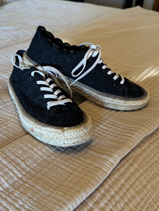 SeaVees | Shoes | Seavees Black Lace Espadrille Sneakers With White ...